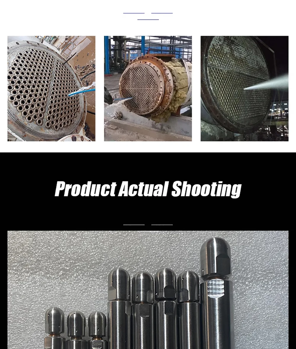 22000psi 1500bar High Pressure Condenser Pipe Cleaning Spinning Nozzle ...