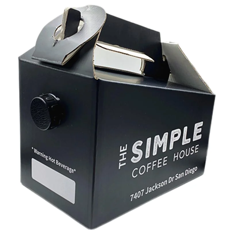 Wholesale Kraft Cardboard Beverage To Go Coffee Box Disposable ...