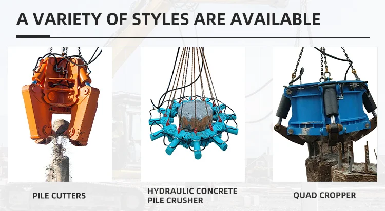 Hydraulic Pile Croppers With Defined Angles Of Deflection And Points Of ...