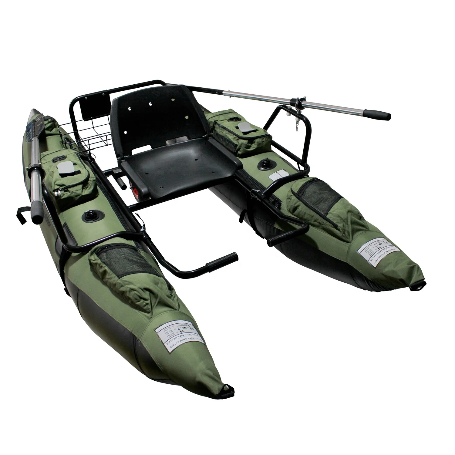 Inflatable Pontoon Boat with Transport Wheel| Alibaba.com