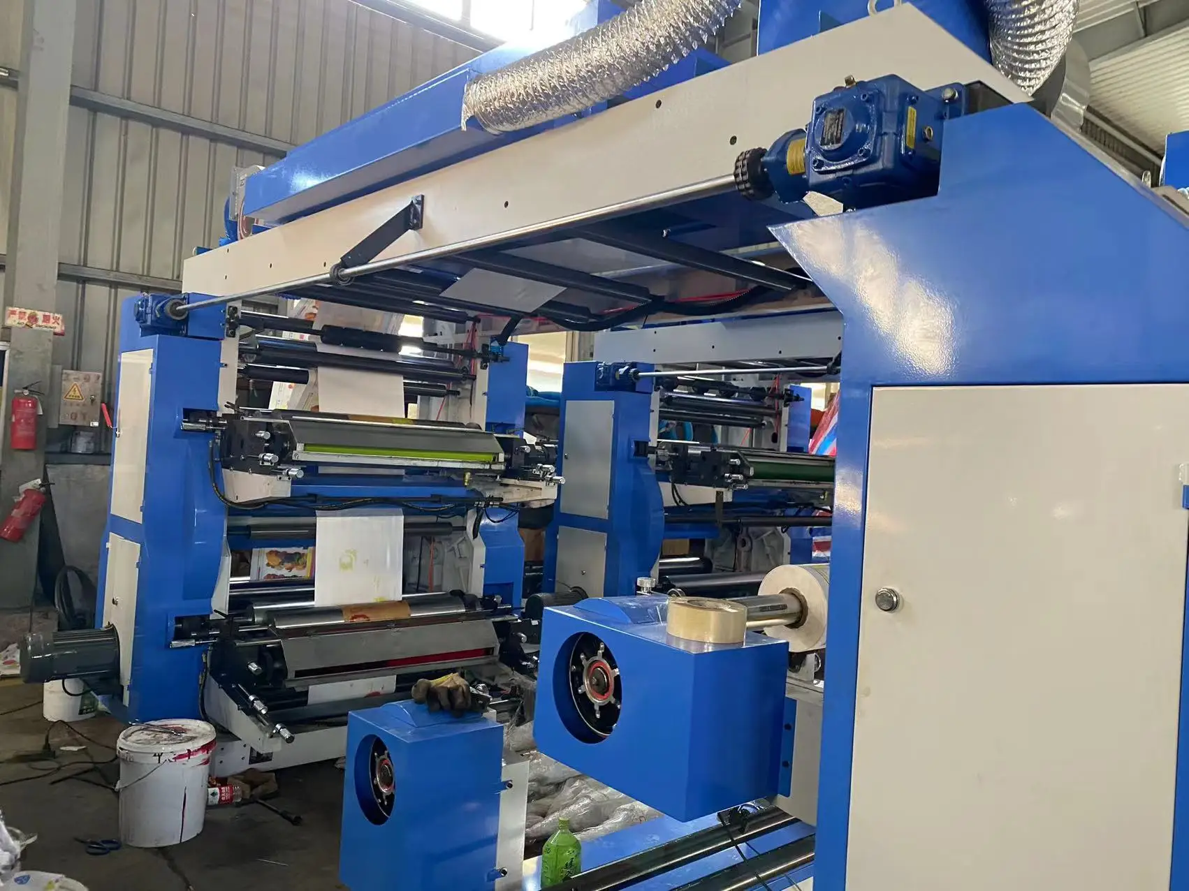 Automatic High Speed 4 Color Bopp Tape Pp Woven Bag Sheet Fed Flexographic Printers Flexo ...