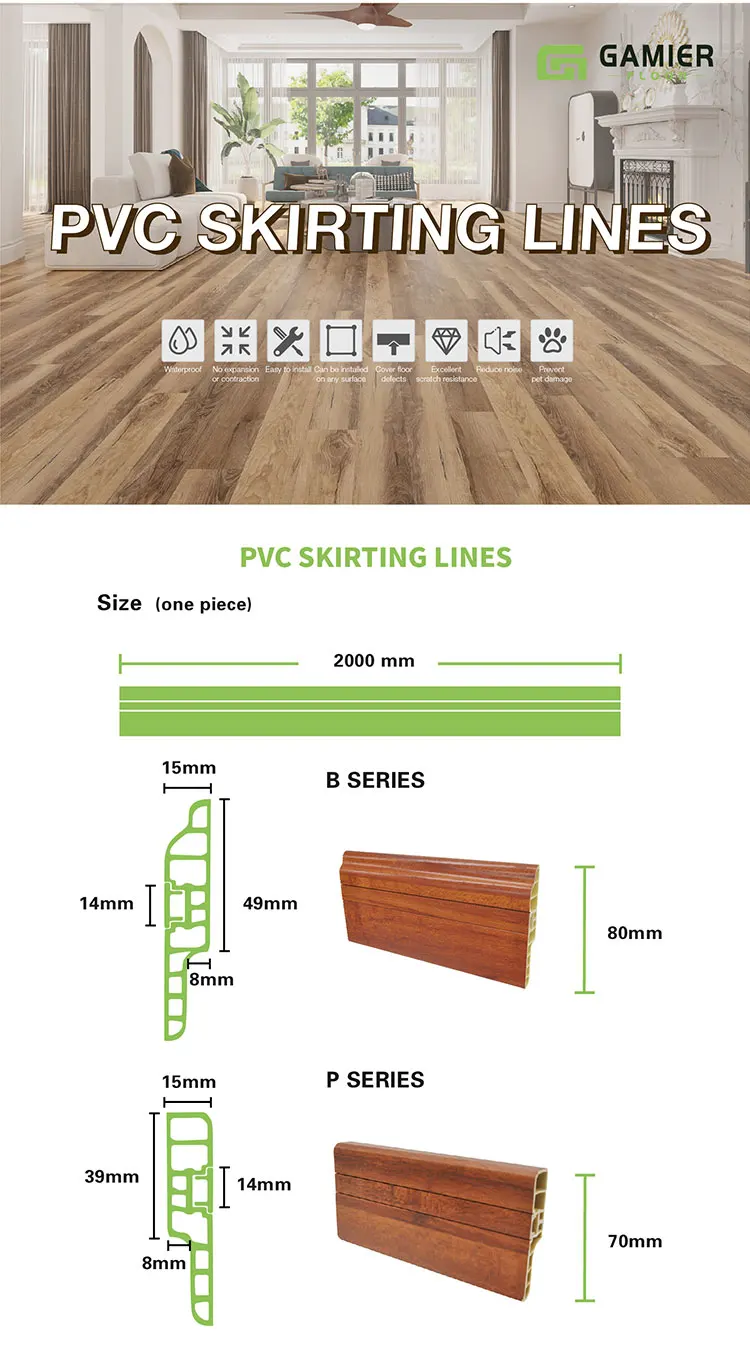 Skirting Pvc 8cm Baseboard Skirting Board Skirting Board Wall Base ...