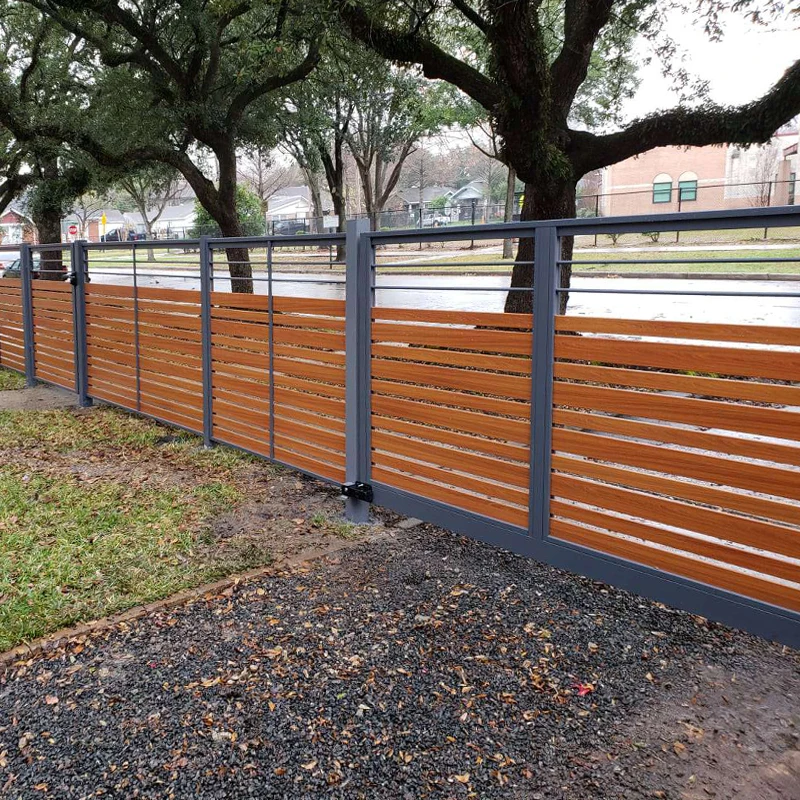 Diy Aluminum Slat Fence Infill Panels/65*16 Slat Prefab Fence Panels ...