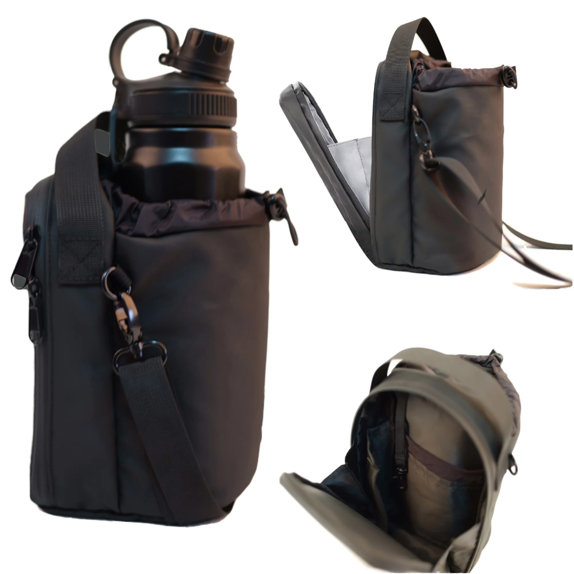 Custom Logo Waterproof Nylon Zipper Magnet Phone Crossbody Pouch