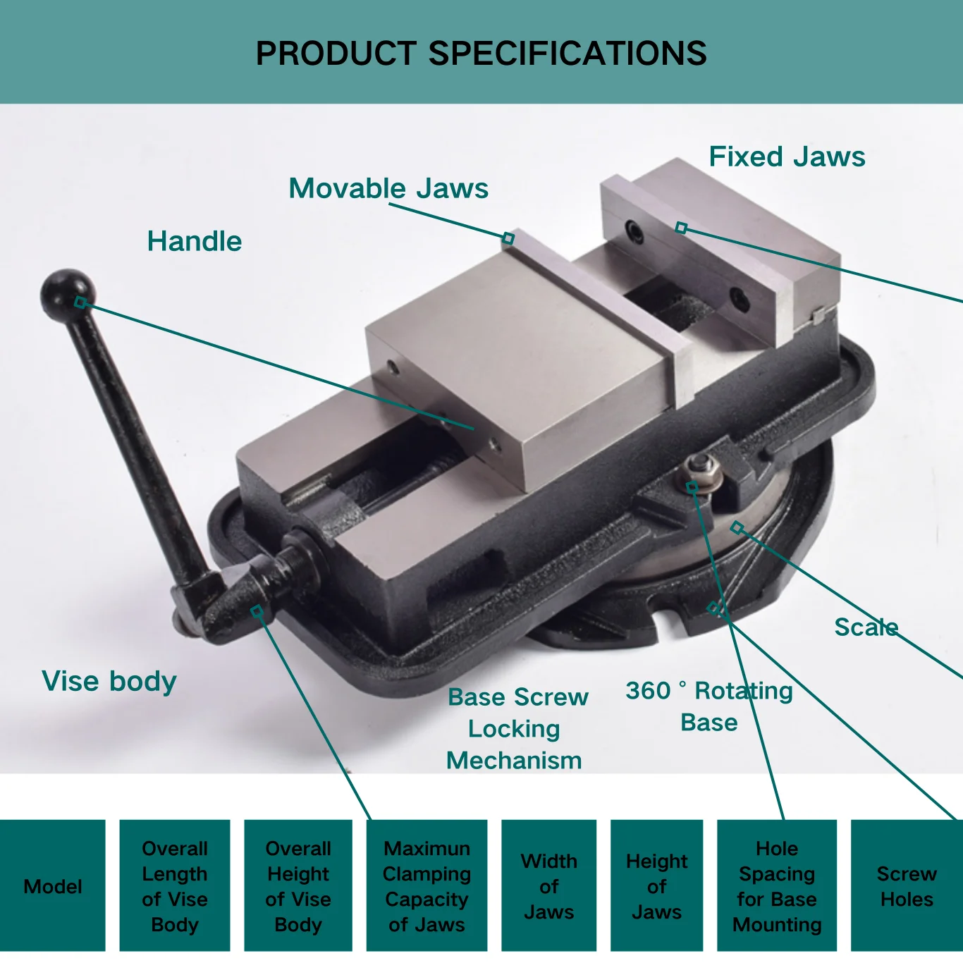 Angle Fixed Jaw Vise Cnc Table Tiger Vise - Buy Angular Fixed Jaw Vise ...