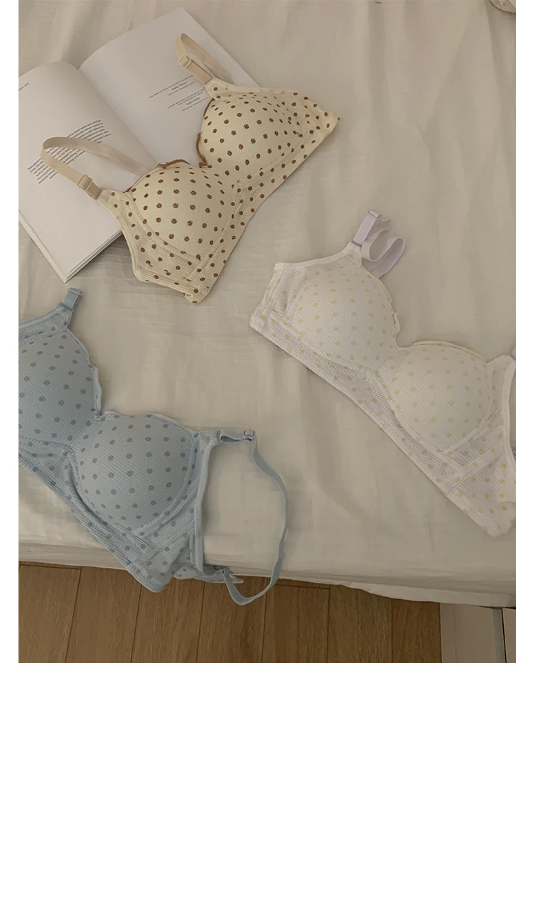 Japanese Cute Wireless Chest Bra Set for Small Breasts - Breathable ...