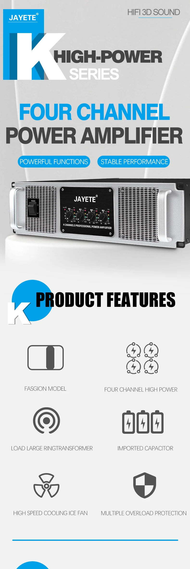 Professional Class Td Power Amplifier Module Music Karaoke 4 Channel ...