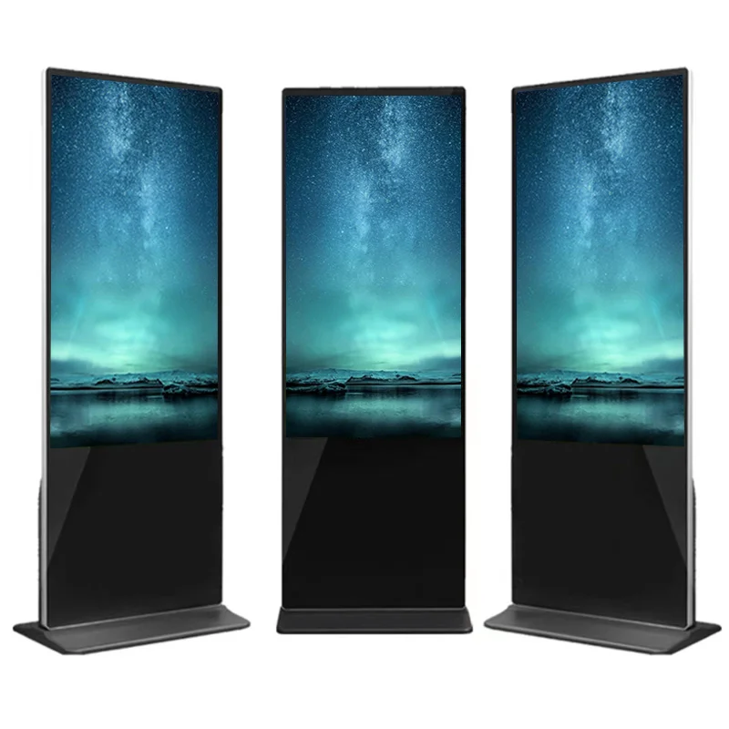 Vertical 55 Inch Infrared Screen Indoor Advertising Kiosk Digital ...