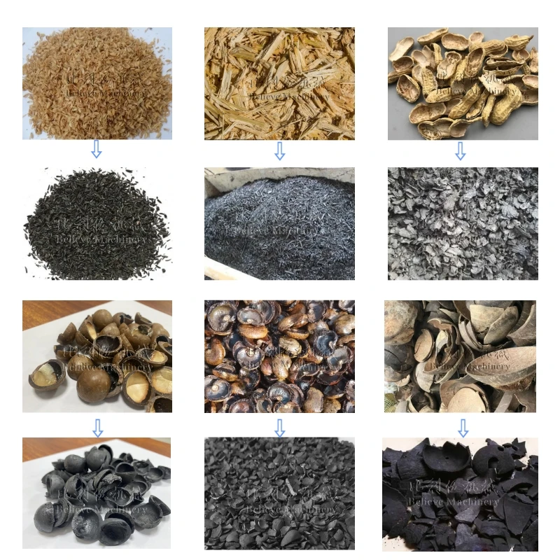 Biomass Carbonization Furnace Continuous Coconut Shell Biochar Making ...