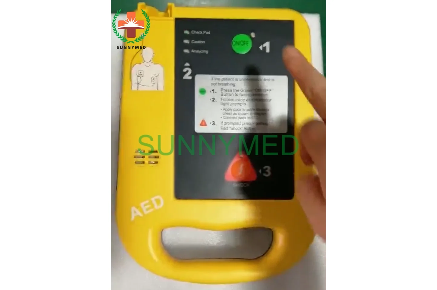 Sy-c025 Portable Aed Automatic Defibrillator Monitor Kit First Aid ...