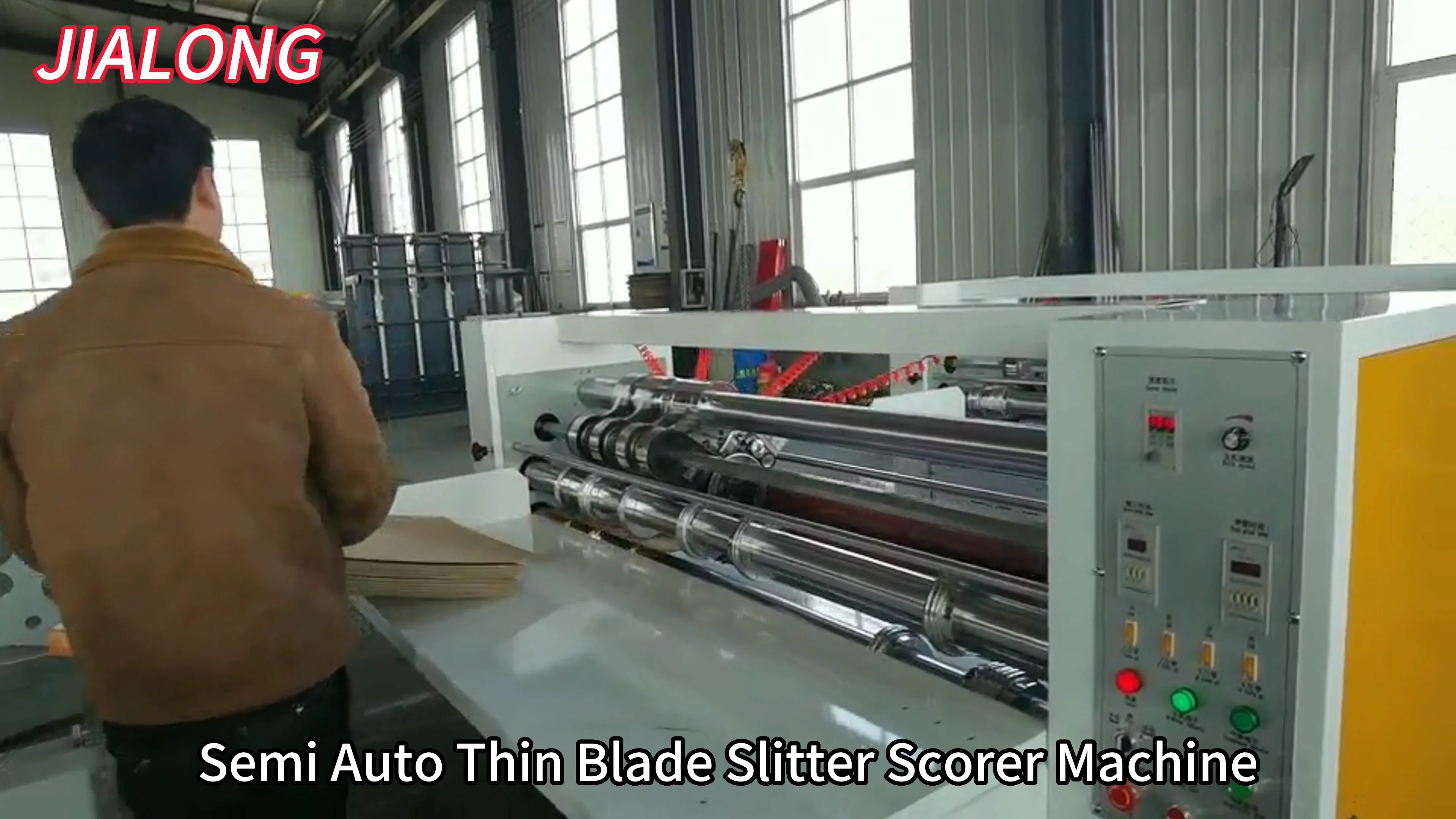 Thin Blade Corrugated Sheet Slitter Scorer Machine Semi-auto Cardboard ...
