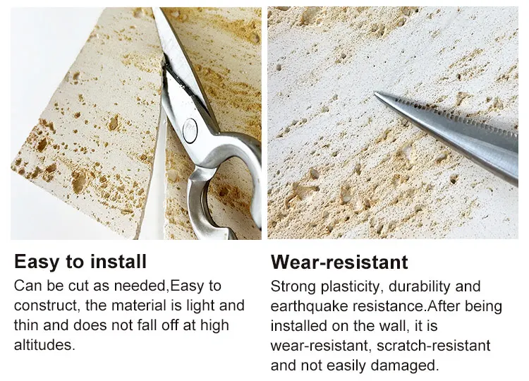 Modified Clay Material Faux Stone Panels - Durable & Flexible