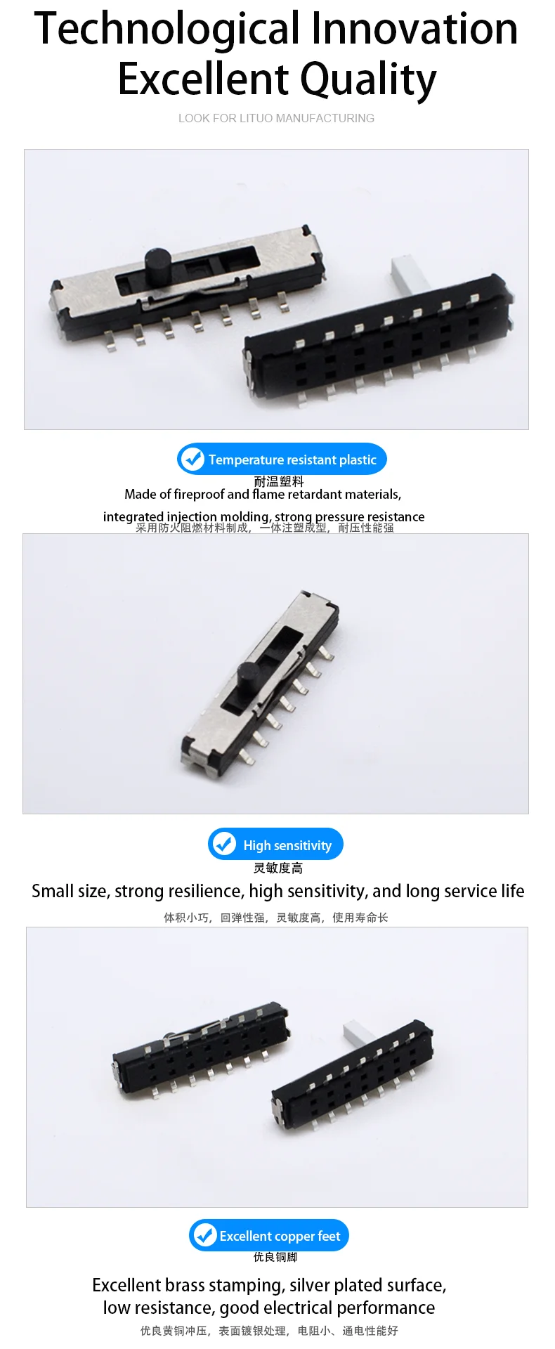 Micro Mini 3 Pin Vertical Slide Switch Interruptor On-off Mini Slide ...