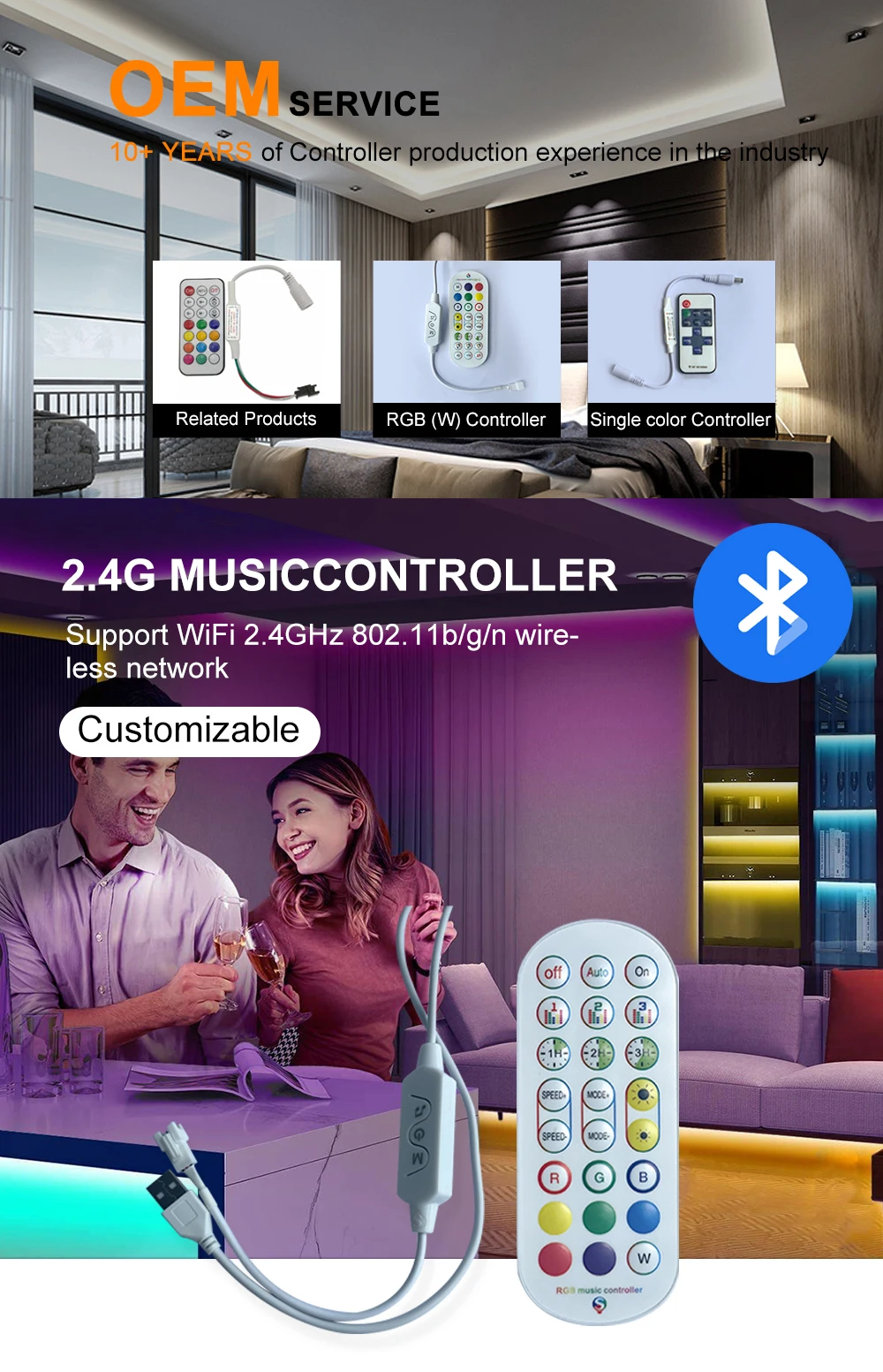 Strip Control Wifi Led Controller Led Rgb Music Controller - Buy Music ...