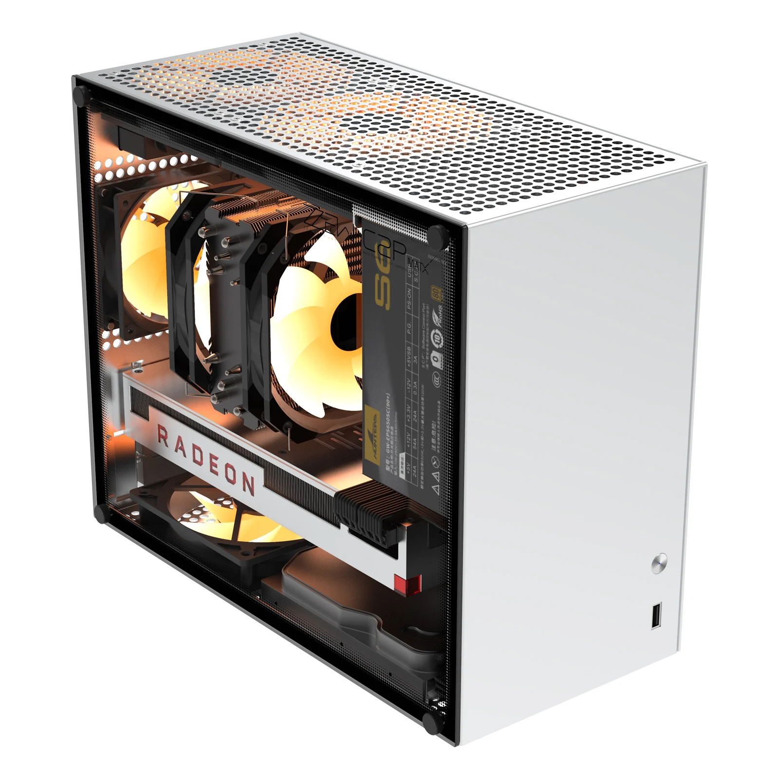 Aluminum MATX Case - C2P Desktop Chassis for Gaming