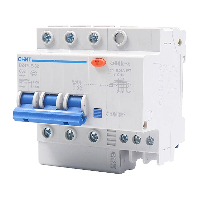 Chint Dz47le断路器断开开关过载保护器1p + N 2p 3p 4p剩余电流操作断路器 - Buy 智能断路器低价联锁断路器双电源手动传输空气开关6ka 16a 20a 25a 32 ...