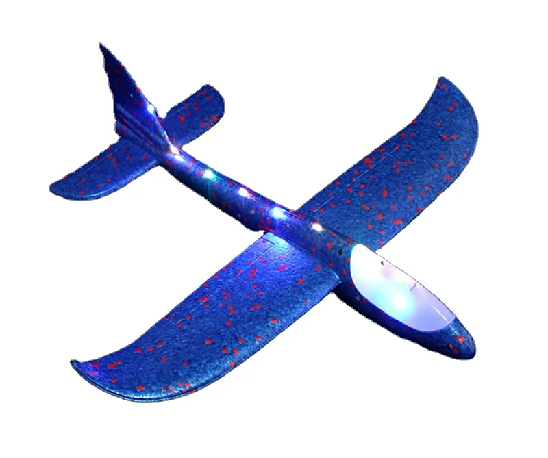 48cm Foam Glider Airplane Throwing Plane Flying Sports Games Led Foam ...