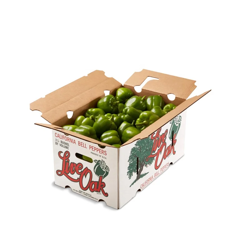 Custom Eco Friendly Corrugated Carton Box for Fresh Bell Peppers ...