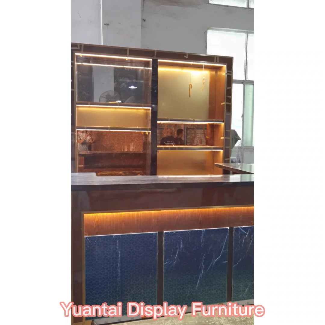 Diseño De Lujo Bubble Tea Booth Quiosco Exhibición Muebles Juice Bar ...