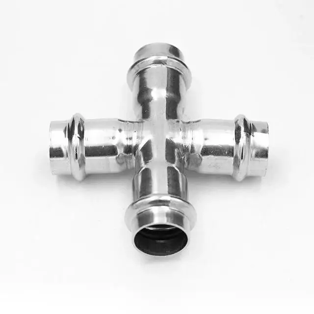 304 Stainless Steel Cross 4-way Clamp Fitting Plumbing Fittings - Buy ...