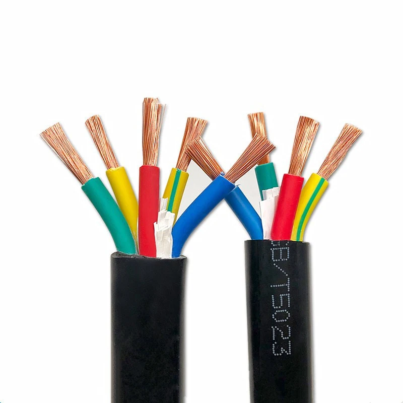 High Quality 3 Core Multi Cord 0.75mm 1.5mm 2.5mm 4mm Rvv Cable Electric Wires Flexible Copper ...