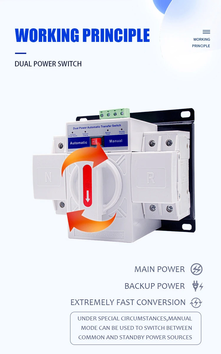 Din Rail Ats Dual Power Automatic Transfer Switch/auto Transfer Switch ...