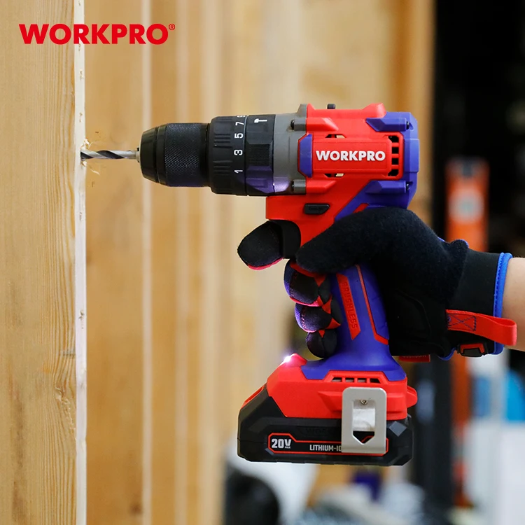 WORKPRO 20V Cordless Drill Set - Brushless Hammer Power Tools