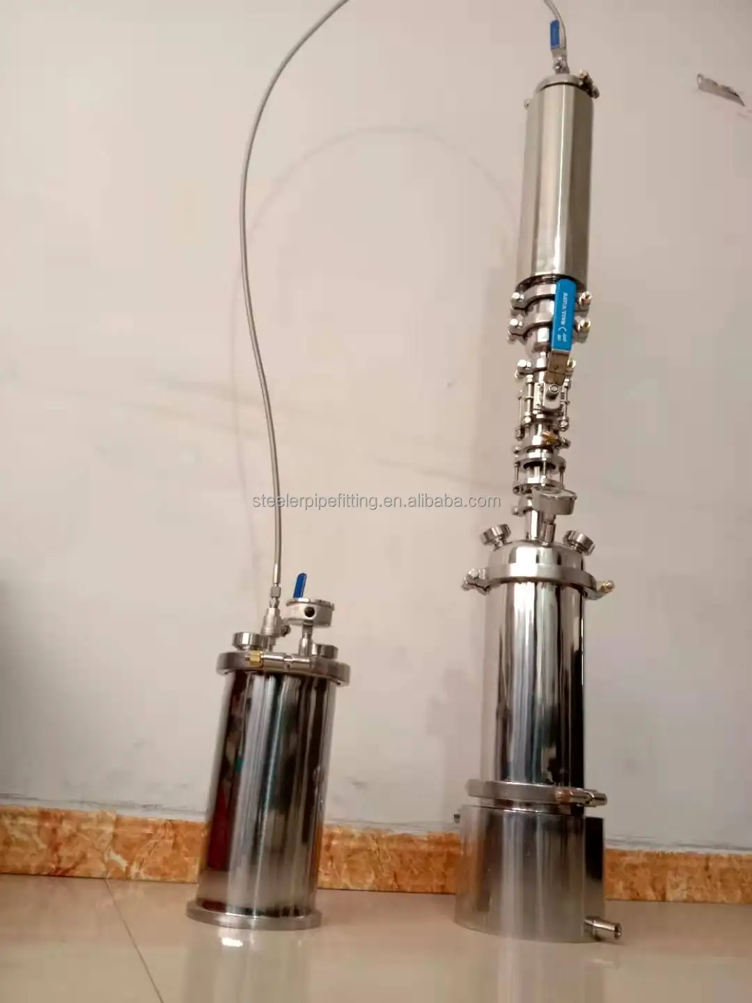 Ss304 Stainless Closed Loop Jacketed Column With 1/2"fnpt For Extractor ...