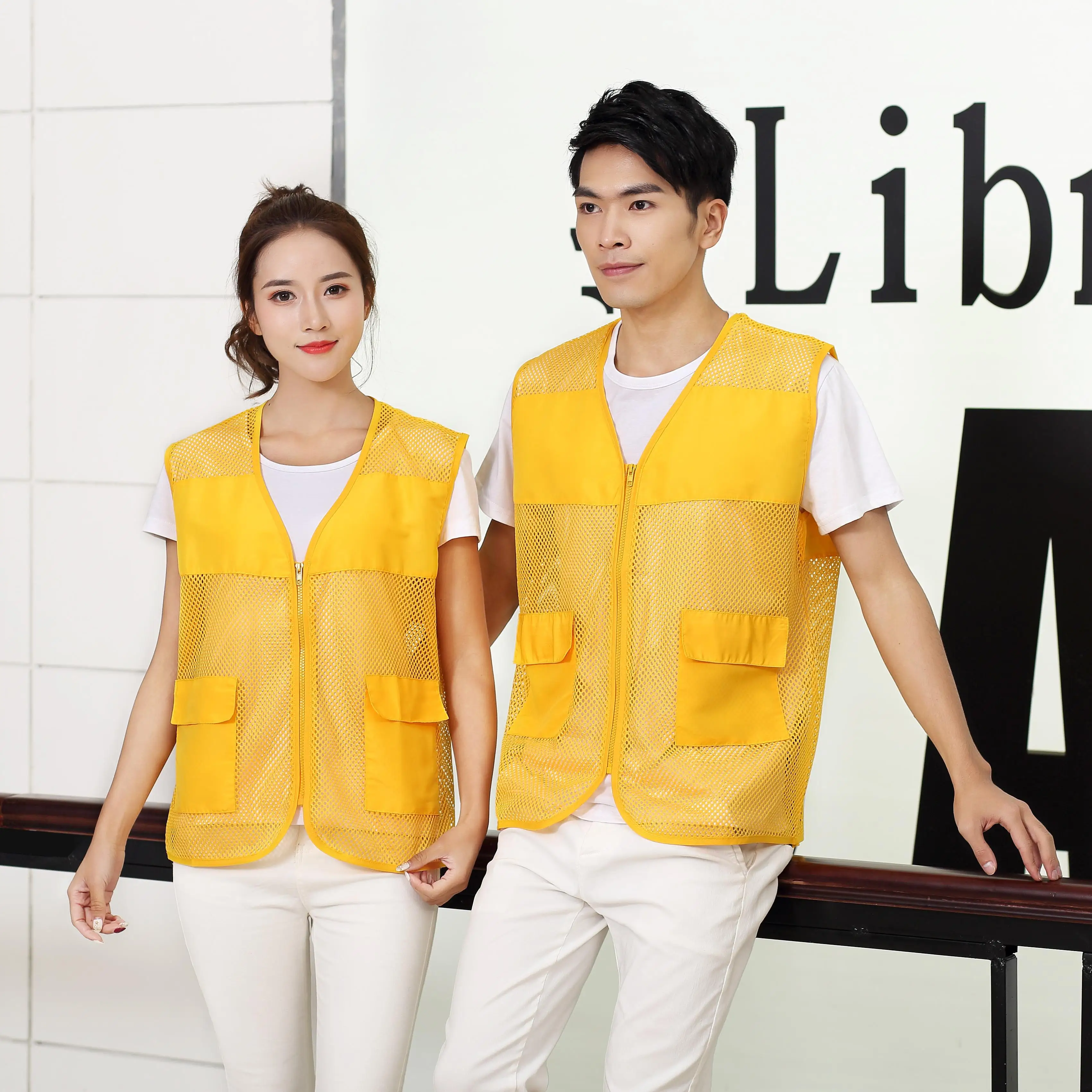 Pink Custom Utility Reporter Multi Pocket Fishing Mens Workwear Uniform ...