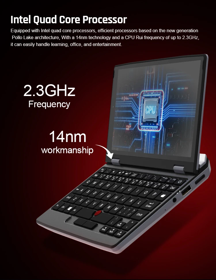 Hot Selling 7 Inch Touch Screen Mini Pocket Laptop 12gb Win 10 Cheap ...