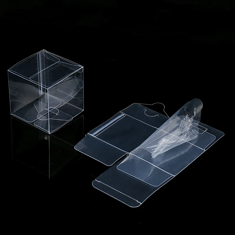 Custom Small Clear Transparent PVC Plastic Folding Gift Box