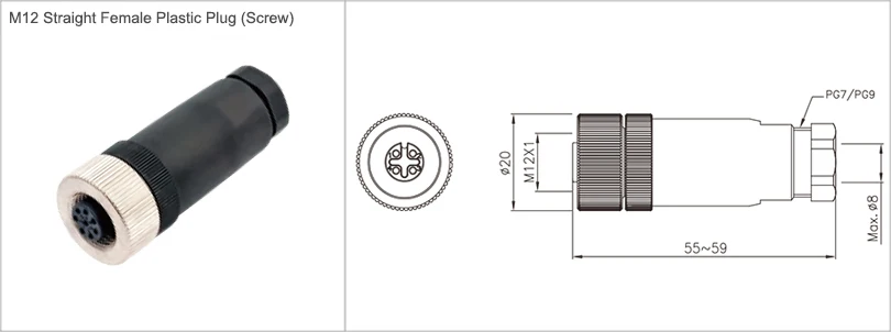 M12 Plastic Plugs - High Quality & Best Selling Connectors
