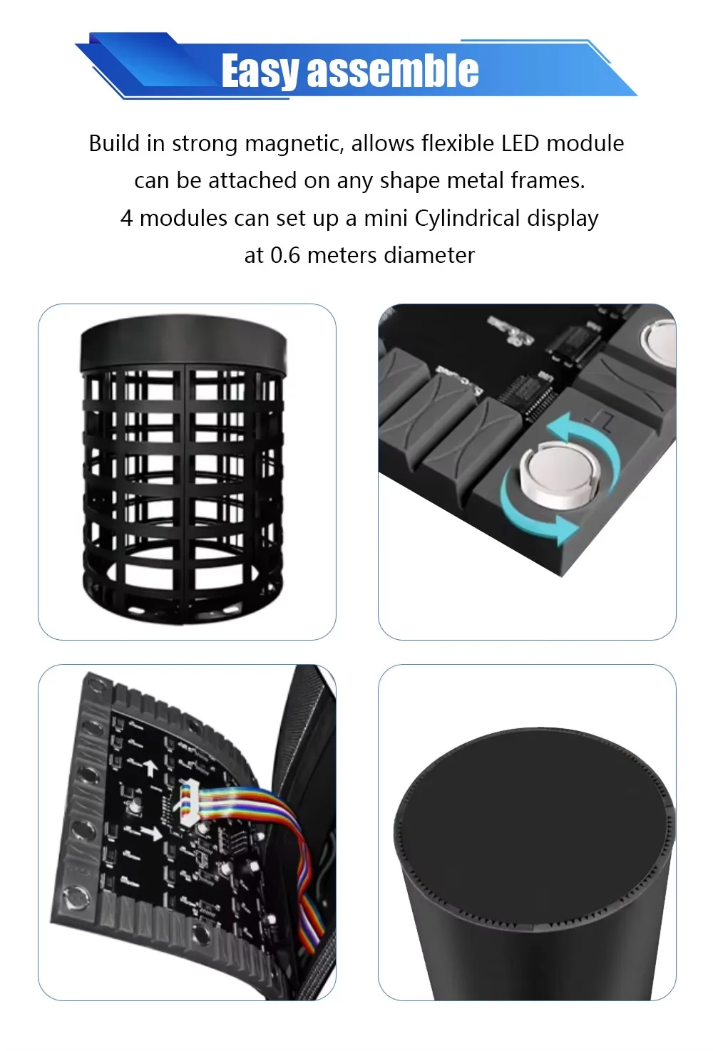 Customized Size Special Bottle Can Shape LED Display P1.8 P2 Flexible ...