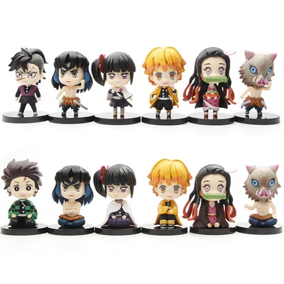 6pcs/set Demon Slayer Kimetsu No Yaiba Cartoon Character Collectible ...