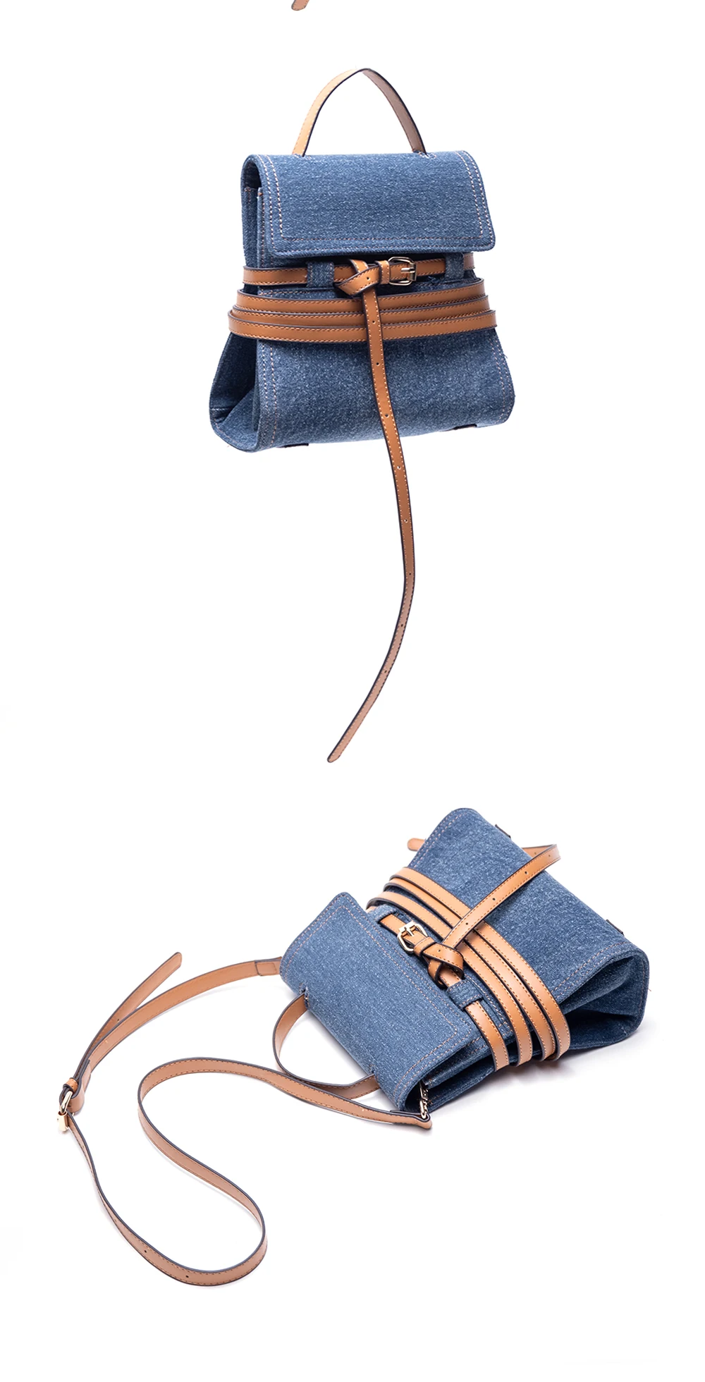 Mini Denim Handle Bags for Women - Fashionable & Durable