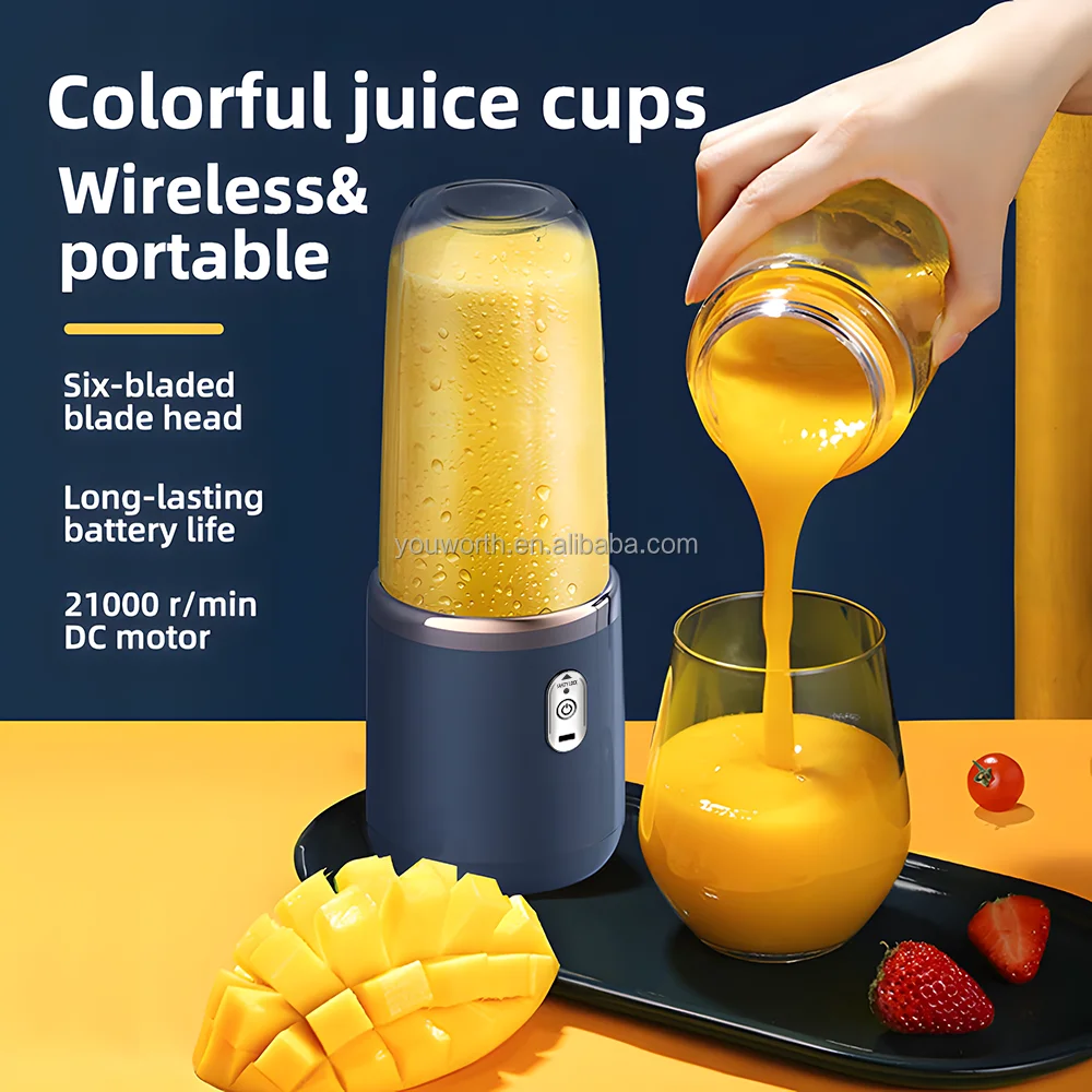 Portable Blender 400ml - Rechargeable Juicer Cup