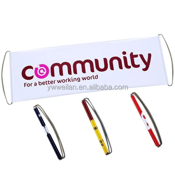 Custom Retractable Handheld Scrolling Banner Portable Roll Up Concert ...