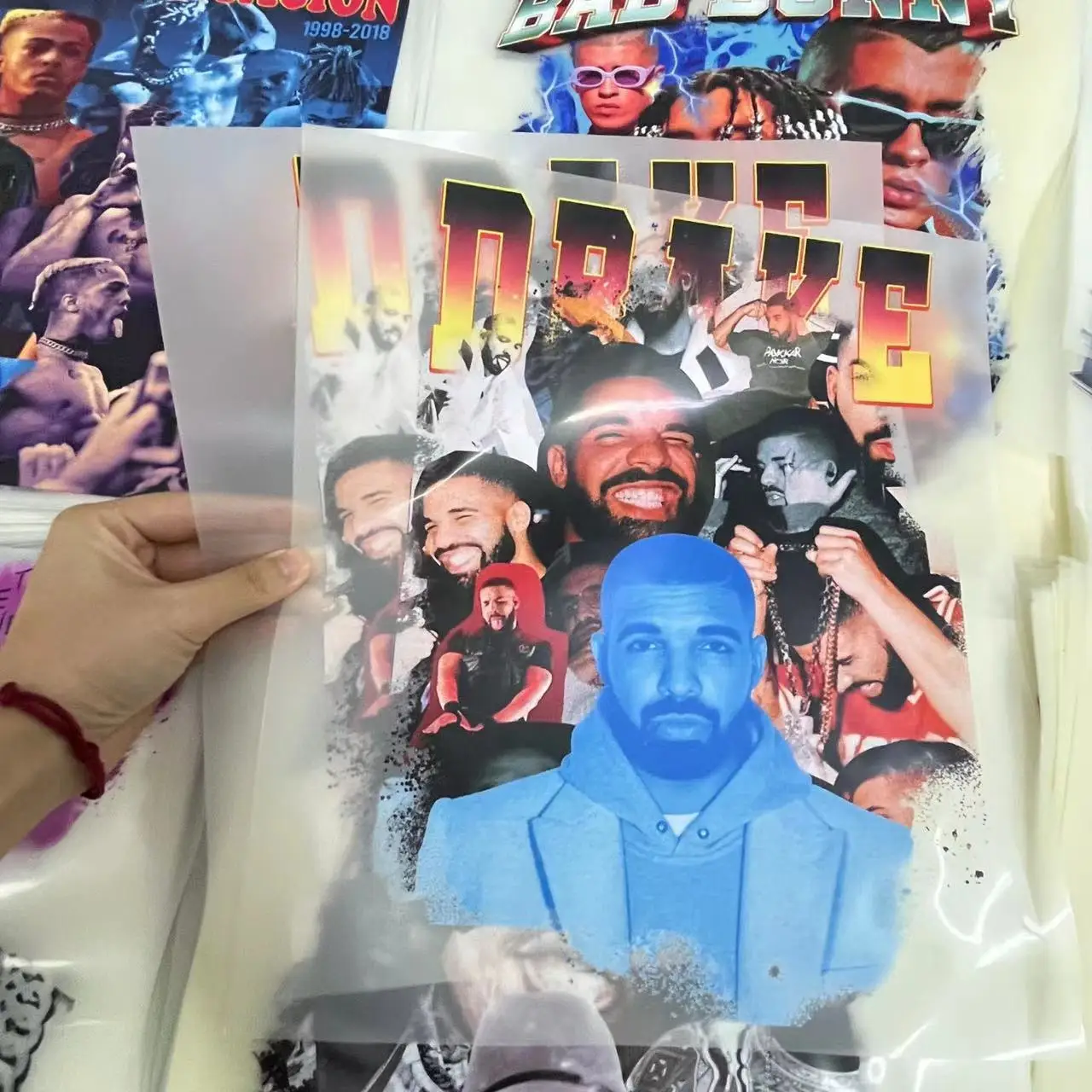 Wholesale Custom Rapper Plastisol Heat Transfers for Clothing