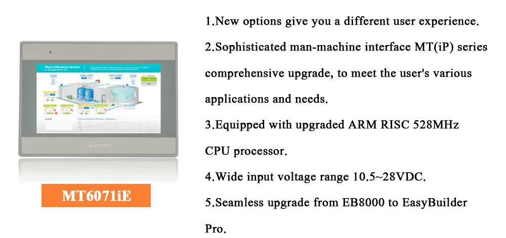 Weinview Mt6071ip Touch Screen Monitor - 7 Inch Resistive Panel