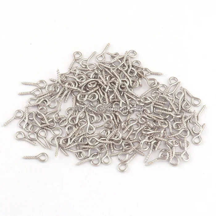 Eyelets Screw Threaded Clasps Hooks Silver/Rose Gold Small Tiny Mini ...