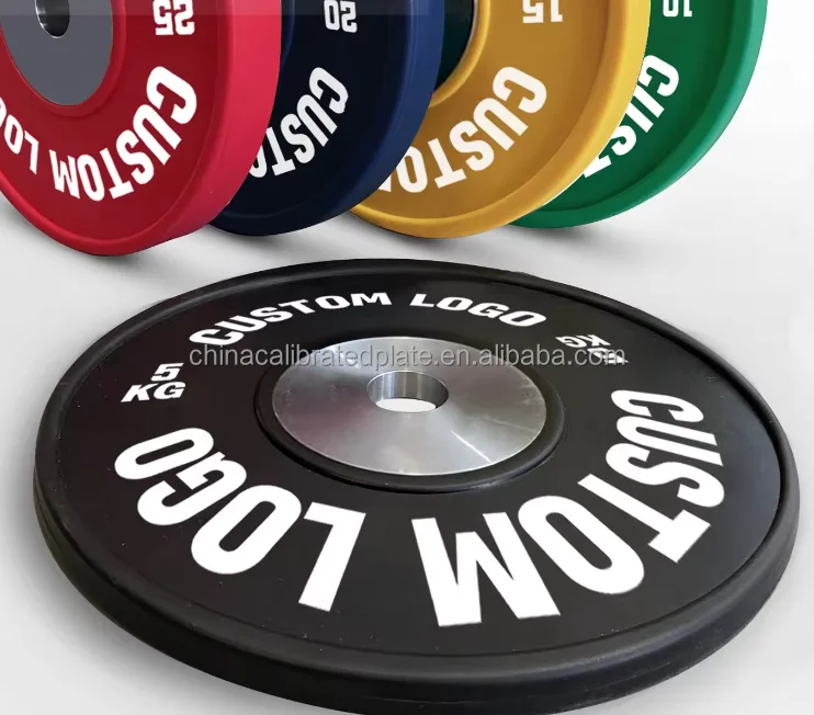 10 15 25 35 45 55 Lb Color Bumper Weight Plate Weightlifting Bumper ...