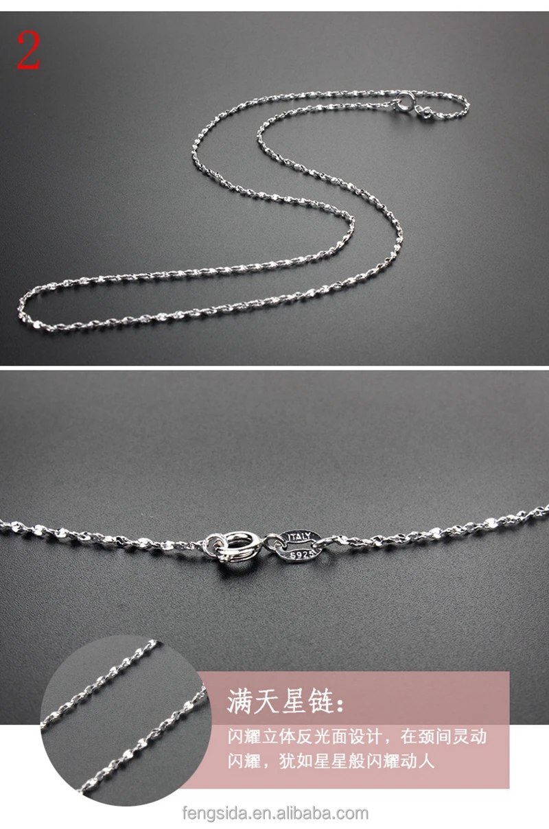 Big Promotion 925 Sterling Silver Chain 18 Inch Cross Chain Snake Link ...