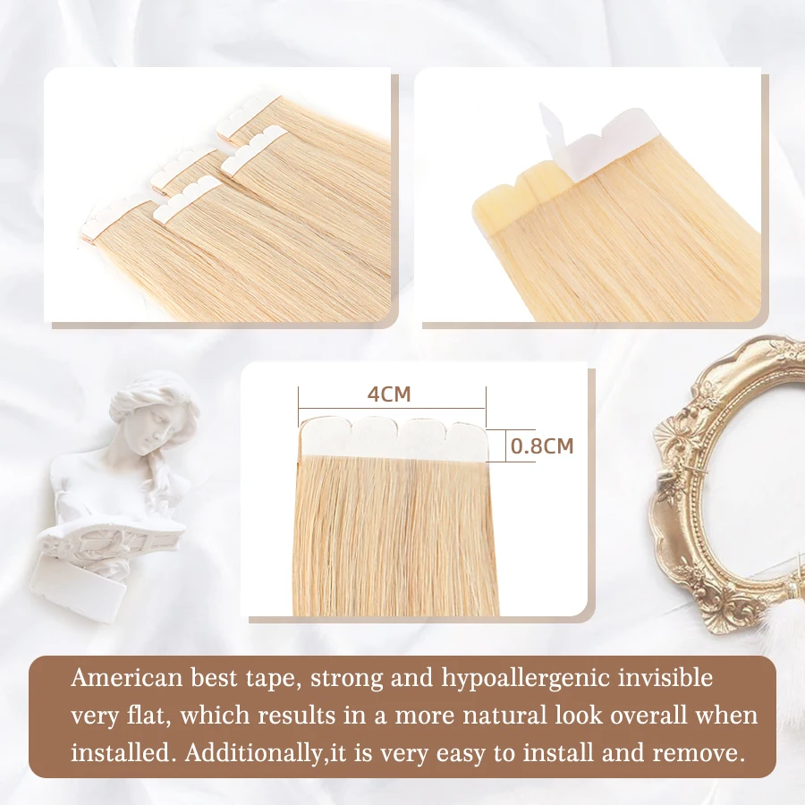 Balayage Color Mini Tape In Real Human Hair Extensions 100% Human Remy ...