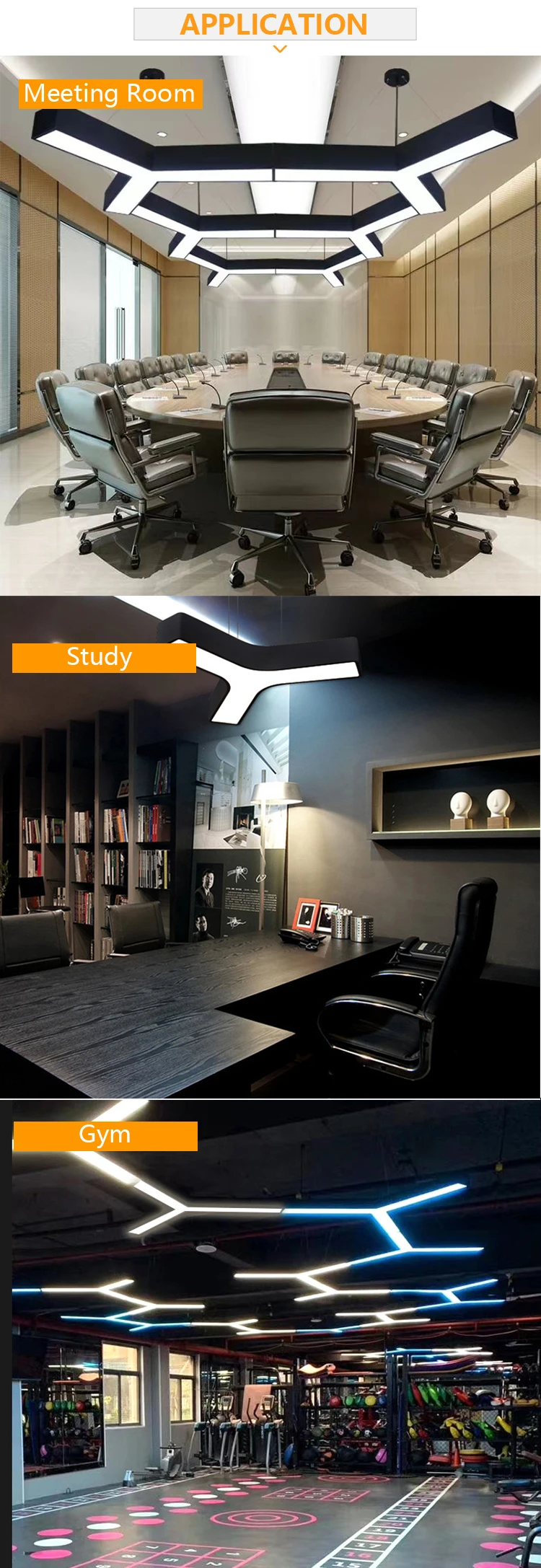 Office Gym Lobby Light Decoration - Y-Shaped LED Pendant