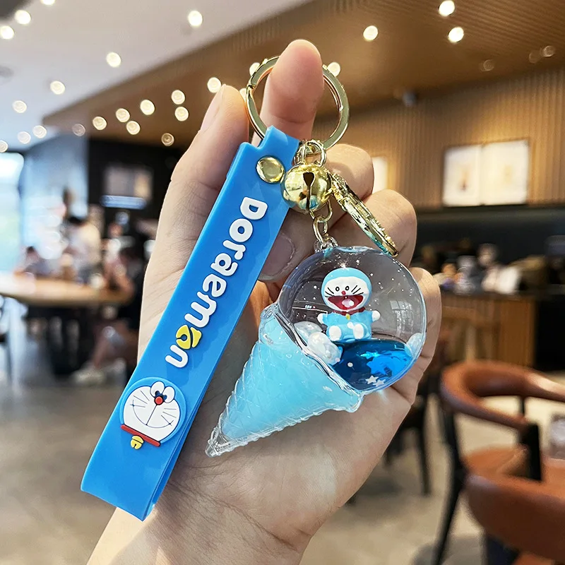 Anime Designer Liquid Keychain Kawaii Boba Llavros Key Ring
