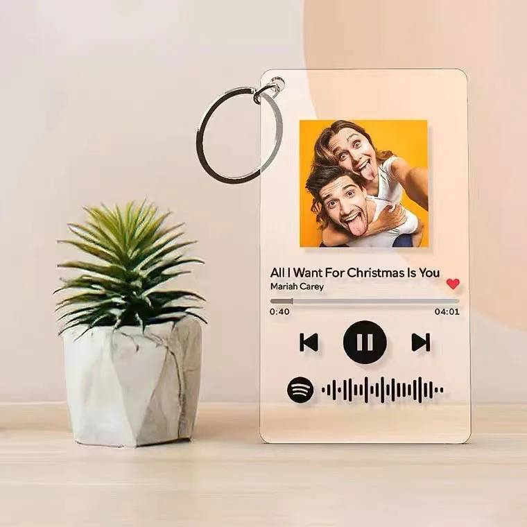 Alibaba.com: Custom Spotify Code Acrylic Keychain, Rectangular Photo ...