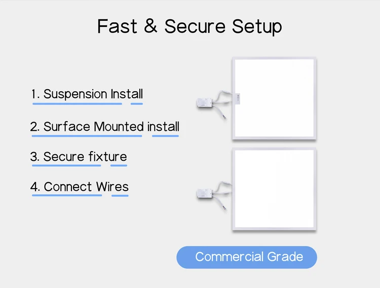 High Power Smart Light 40w 130lm 150lm/w Led Panel Kits Va With Magic ...