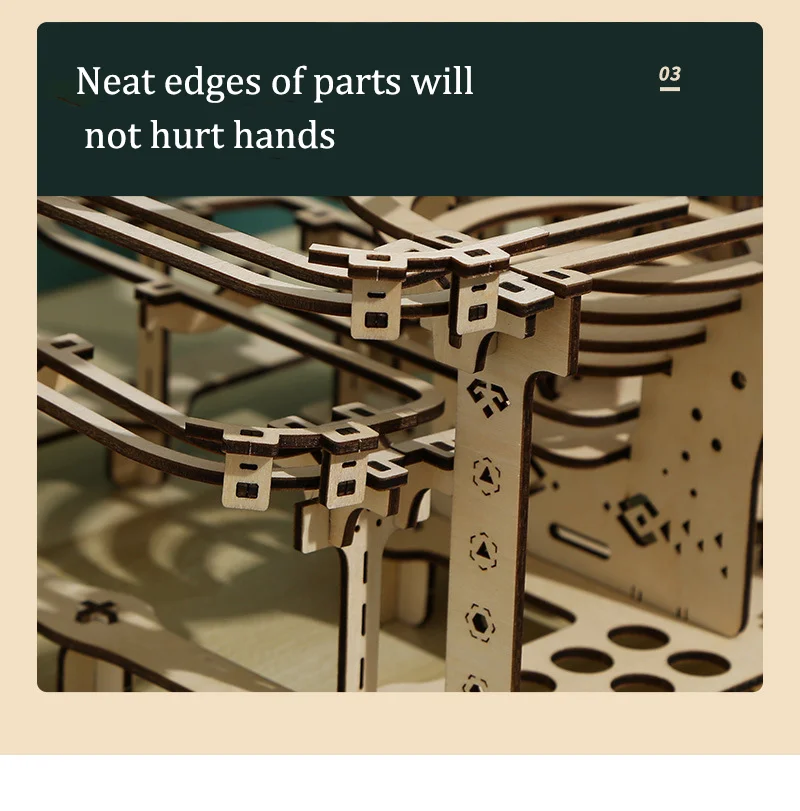 Mechanical Track Ball 3d Wooden Three-dimensional Jigsaw Puzzles Diy ...