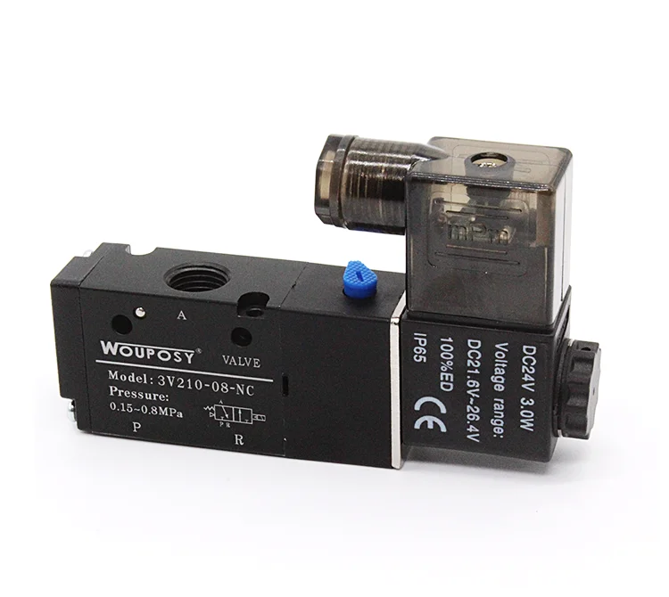 AIRTAC 3-way Valve 3v210-08 3v110-06 3v310-10 DC24V AC220V DC12V Single ...