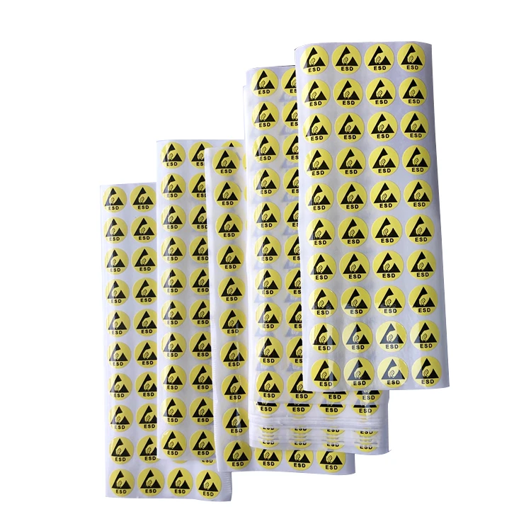 Yellow Anti-static Warning Label Esd Caution Stickers Electrostatic ...